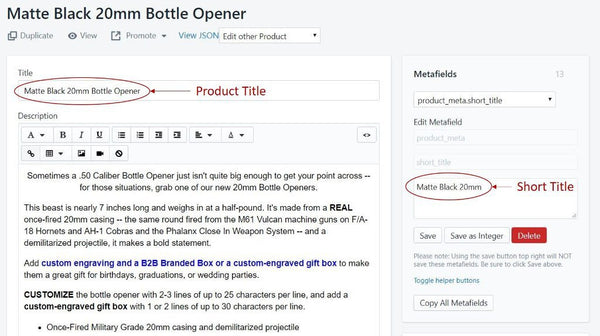 Creating Product Short Titles in Shopify - JadePuma